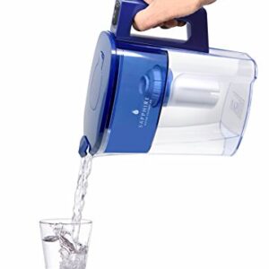 Sapphire Water Pitcher with 3 Filters, Clear/Blue