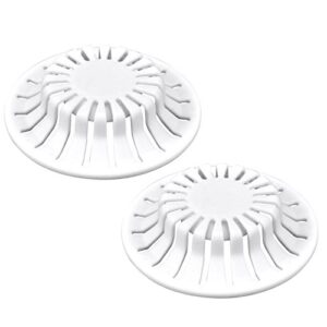 danco universal bathroom sink suction cup hair catcher strainer and snare | for pop-up stoppers | white | 2 pack (10769)