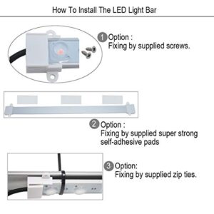 Grow Light Strip Kit 45W, 4 pcs 16 Inches LED Grow Light Strips with Extension Cables, Mounting Accessories for Greenhouse, Grow Shelf. Perfect for Indoor Growing-(4-Strip-Kit)