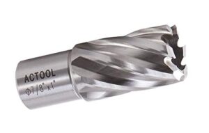 actool 7/8" diameter × 1" depth of cut hss annular cutter with 3/4'' weldon shank