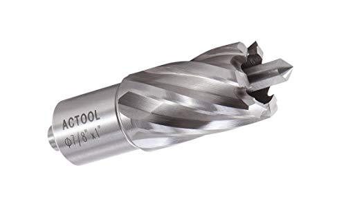 ACTOOL 7/8" Diameter × 1" Depth of Cut HSS ANNULAR Cutter with 3/4'' Weldon Shank