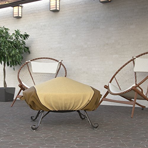 Dura Covers LRFP5505 Fade Proof 60in Round Firepit Cover in Two Tone - Large