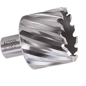 ACTOOL 1-7/8" Diameter × 1" Depth of Cut HSS ANNULAR Cutter with 3/4'' Weldon Shank