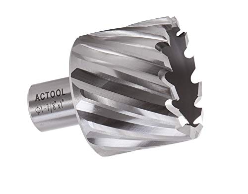 ACTOOL 1-7/8" Diameter × 1" Depth of Cut HSS ANNULAR Cutter with 3/4'' Weldon Shank