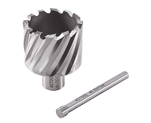 ACTOOL 1-7/8" Diameter × 1" Depth of Cut HSS ANNULAR Cutter with 3/4'' Weldon Shank