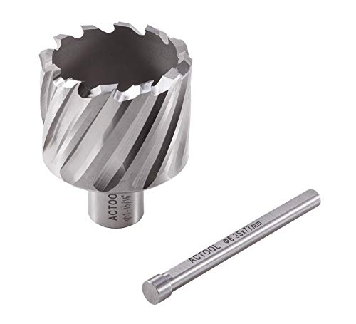 ACTOOL 1-15/16" Diameter × 1" Depth of Cut HSS ANNULAR Cutter with 3/4'' Weldon Shank