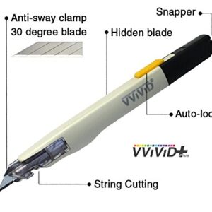 VViViD+ Premium Retractable Precision Balanced Multi-Use Utility Blade (1 piece)