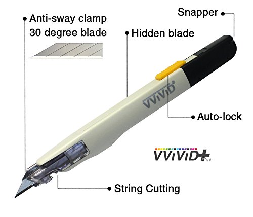 VViViD+ Premium Retractable Precision Balanced Multi-Use Utility Blade (1 piece)