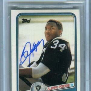 Bo Jackson 1988 Topps Football Autograph Auto Rookie Card #327 - BAS 10