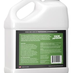 Exterminators Choice Tick Defense Spray - 1 Gallon Size with A Spray Nozzle - Non-Toxic Tick Repellent - Quick Pest Control - Keeps Ticks Away - Ideal for Outdoor Patio - Effective Yard Spray