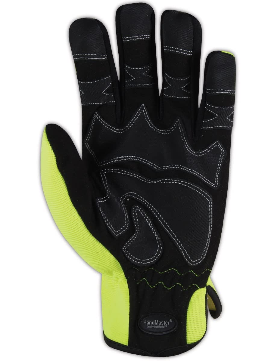 MAGID MECH106XL HandMaster MECH106 High-Visibility Mechanics Gloves, Full Finger, X-Large, Hi/Vis Yellow