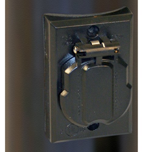 Solus SCO-338 120V Grounded Convenience Electrical Outlet for Outdoor Lamp Post and Poles, Energy Saving and Weather Resistant, UL Listed, Black