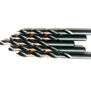 5PCS,3/8", HSS Jobber Length Black and Gold Coated Twist Drill Bits, Metal drill, ideal for drilling on mild steel, copper, Aluminum, Zinc alloy etc. (3/8)