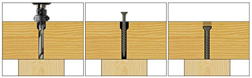 Bastex 4 Piece Countersink Drill Bit Set. Has Quick Change Hex Shank. Great for Carpentry and Woodworking