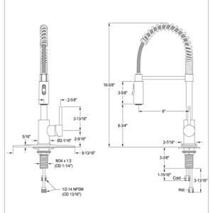 Kingston Brass LS8770DL Concord Pre-Rinse Kitchen Faucet, Matte Black