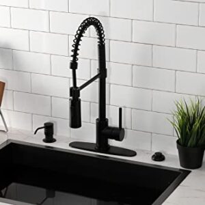 Kingston Brass LS8770DL Concord Pre-Rinse Kitchen Faucet, Matte Black