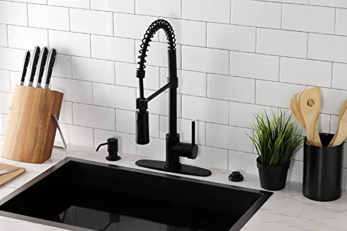 Kingston Brass LS8770DL Concord Pre-Rinse Kitchen Faucet, Matte Black