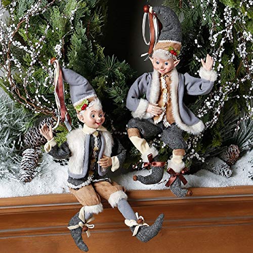 Raz Imports 17.5" Woodland Posable Elf Set