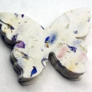 Seed Paper Butterfly Set of 24 with 100% Recycled fibers and Petals #45s - 3 inch