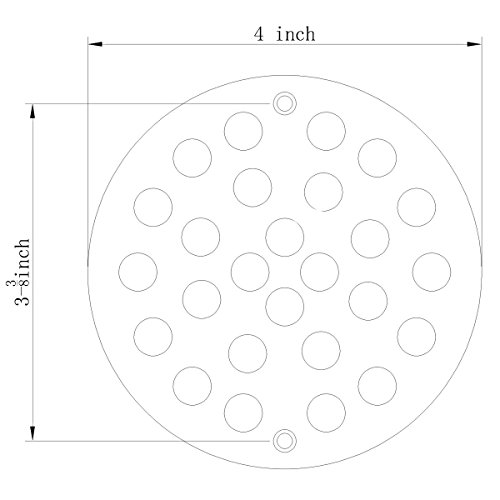 TRUSTMI 4 Inch Screw-in Shower Drain Cover Replacement Floor Strainer, Brushed Stainless