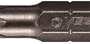 VEGA T20 TORX Security Bits. Professional Grade ¼ Inch Hex Shank TORX T-20 S2 Steel 1" Security Bits. 125TT20A-4 (Pack of 4)