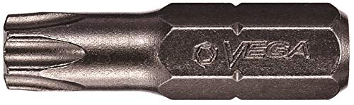 VEGA T20 TORX Security Bits. Professional Grade ¼ Inch Hex Shank TORX T-20 S2 Steel 1" Security Bits. 125TT20A-4 (Pack of 4)