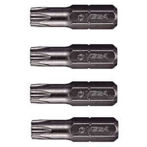 vega t25 torx security bits. professional grade ¼ inch hex shank torx t-25 s2 steel 1" security bits. 125tt25a-4 (pack of 4)