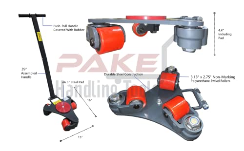 Rotating Machine Dolly (1100lb-8800lb) Multi-Direction 360° Rotation Pake Handling Tools (4400 lbs)