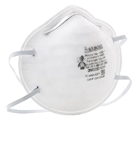 3M Personal Protective Equipment 50051131070238 8200 N95 Disposable Particulate Respirator, 20/Dispenser (Pack of 20)