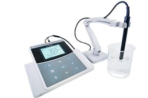 apera instruments ai522 ec800 laboratory benchtop conductivity/tds/salinity/resistivity/temp. meter kit, 1% f.s accuracy, glp data management (usb output), plastic/glass