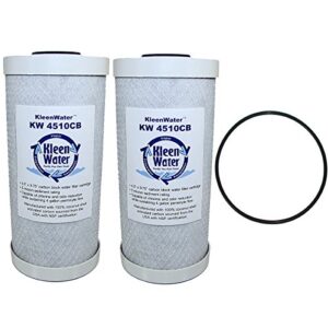 kleenwater carbon replacement filters compatible with whirlpool whkf-whpcbb, ws03x10039 o-ring for whkf-dwhbb