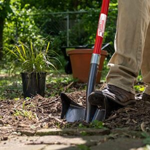 ROOT ASSASSIN One Shot Garden Shovel (43" D-Handle) - Holds More Than The Average Shovel, Back Wings Keep Dirt from Spilling Off The Back, Best for Yard Work, Gardening, Digging, Treasure Hunting