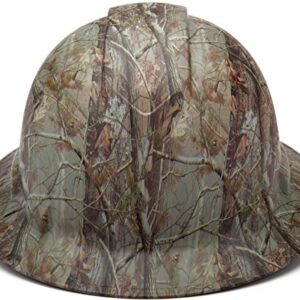 Pyramex Ridgeline Full Brim Hard Hat, 4-Point Ratchet Suspension, Matte Camo Pattern