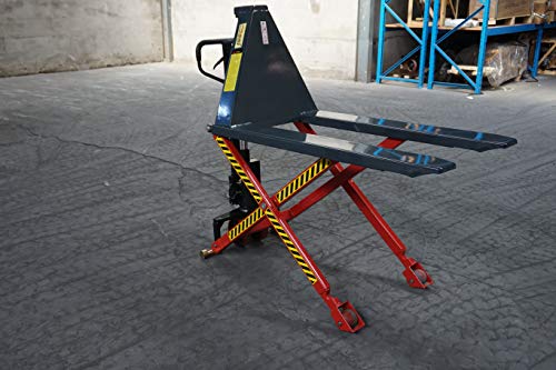 3300LB. Cap, 27" x 45", Lift Height: 3-1/2" to 31-1/2", Manual High Lift Tote Lifters for Skid/Single Sided Pallet Pake Handling Tools