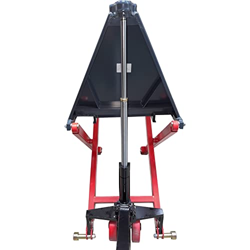 3300LB. Cap, 27" x 45", Lift Height: 3-1/2" to 31-1/2", Manual High Lift Tote Lifters for Skid/Single Sided Pallet Pake Handling Tools