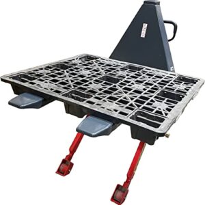 3300LB. Cap, 27" x 45", Lift Height: 3-1/2" to 31-1/2", Manual High Lift Tote Lifters for Skid/Single Sided Pallet Pake Handling Tools