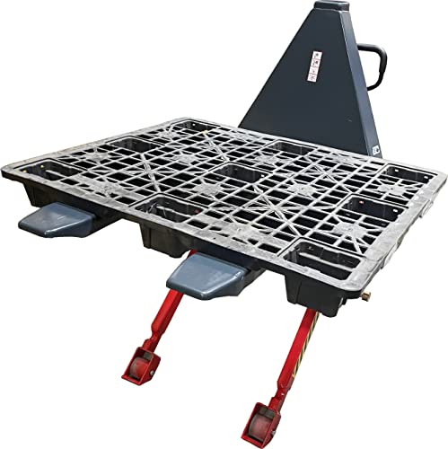 3300LB. Cap, 27" x 45", Lift Height: 3-1/2" to 31-1/2", Manual High Lift Tote Lifters for Skid/Single Sided Pallet Pake Handling Tools