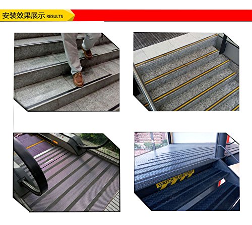 Black Yellow Anti Slip Tape Printed"Watch Your Step" 1.97 Inch x 16.4 Foot Anti-Slip Tape, Floor Tape,Stairs Tape,Safety Tape Roll (Black Yellow)