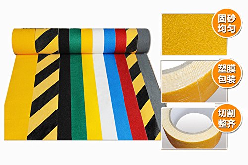 Black Yellow Anti Slip Tape Printed"Watch Your Step" 1.97 Inch x 16.4 Foot Anti-Slip Tape, Floor Tape,Stairs Tape,Safety Tape Roll (Black Yellow)