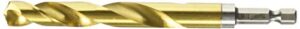 milwaukee's electric tool 48-89-4625 twist impact drill bit, 7/16" die, 1/4" hex shank, 135 degree split po" t, titanium