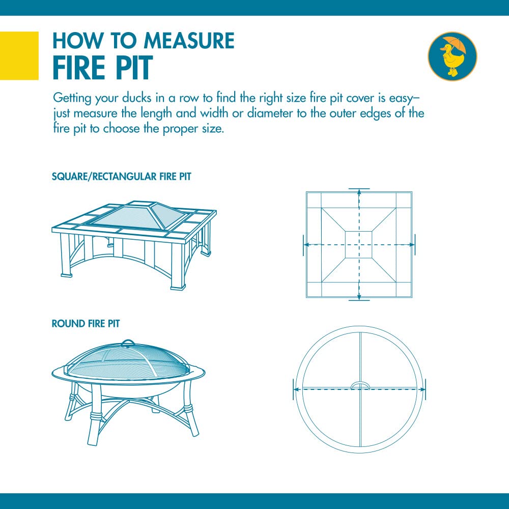 Duck Covers Classic Accessories Ultimate Waterproof Square Fire Pit Cover, 30 Inch