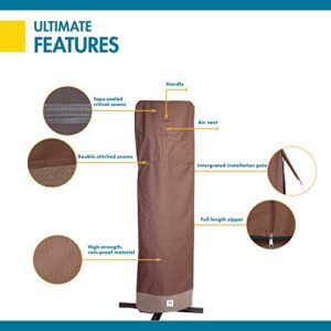 Duck Covers Ultimate Waterproof Patio Offset Umbrella Cover with Integrated Installation Pole, 13 Foot