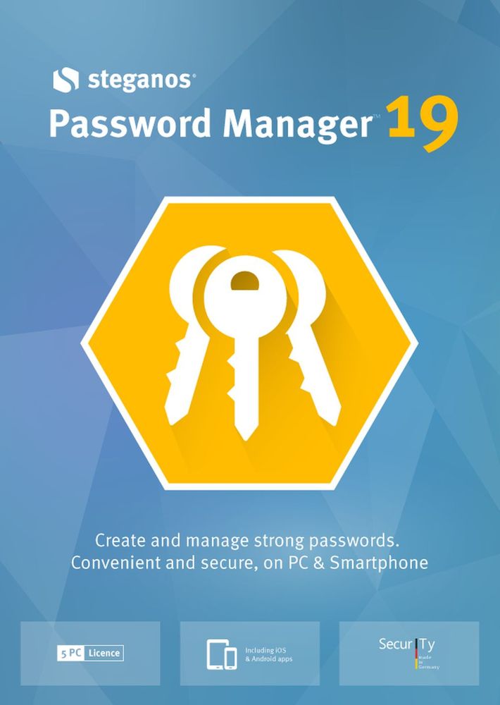 Steganos Password Manager 19 - Create and manage strong passwords! Windows 10|8|7 [Download]