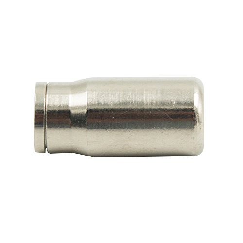 Legines 10pcs Nickel Plated Brass Push to Connect Fitting for High Pressure Misting Cooling System, Misting End Cap Slip Lock (One Hole), 3/8" Tube OD