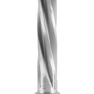 Accusize Industrial Tools High-Speed Steel Spiral Flute Aligning Reamer, 1/2" Cutting Diameter, 1/2" Shank Diameter, 0522-0012