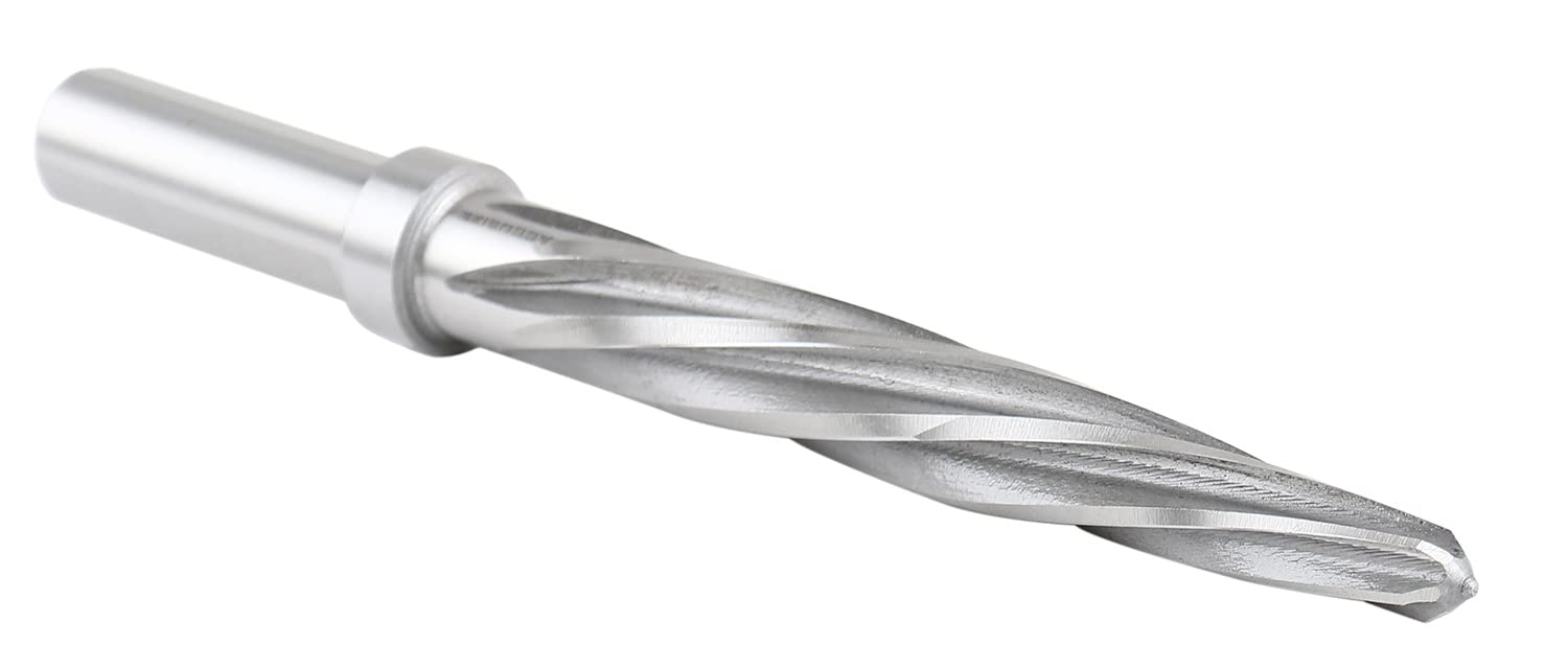 Accusize Industrial Tools High-Speed Steel Spiral Flute Aligning Reamer, 1/2" Cutting Diameter, 1/2" Shank Diameter, 0522-0012