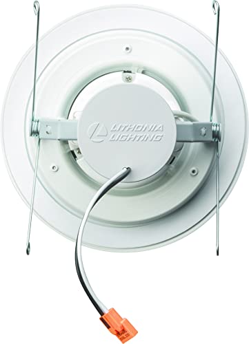 Lithonia Lighting 6SL RD 07LM 3000K 90CRI MW 6-Inch Dimmable LED Module with Integrated Wireless Bluetooth Speaker, 720 Lumens, 120 Volts, 13 Watts, Wet Listed, Matte White