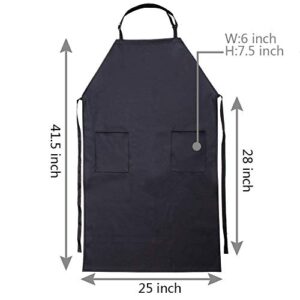 VWELL Rubber Vinyl Waterproof Apron for Men Women, Dishwashing, Chemical Lab Work Apron Butcher Apron PVC Grooming Apron