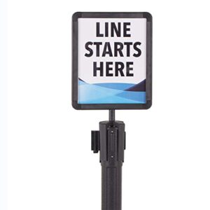 US Weight - U2513 Plastic Stanchion Sign Holder with Plexiglass Covers for USW ChainBoss and Sentry Stanchions