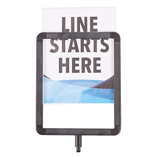 US Weight - U2513 Plastic Stanchion Sign Holder with Plexiglass Covers for USW ChainBoss and Sentry Stanchions